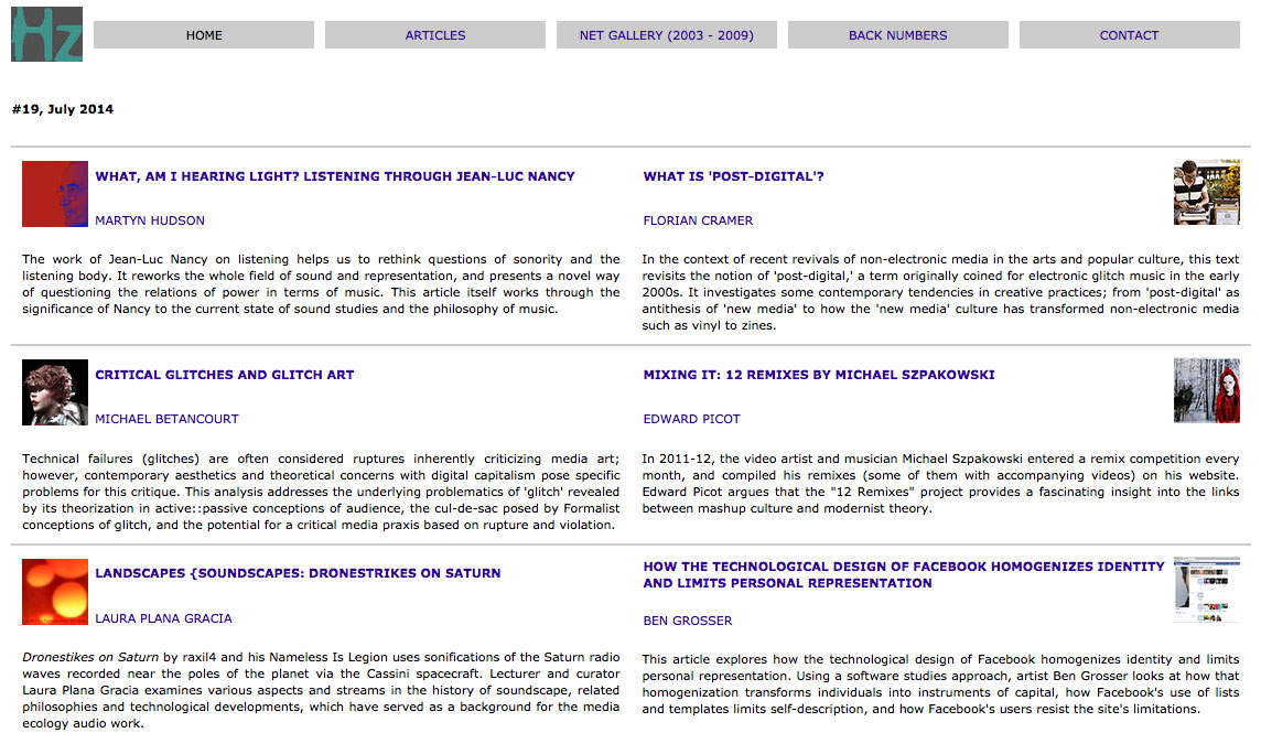 Hz #19 - ./mediateletipos)))